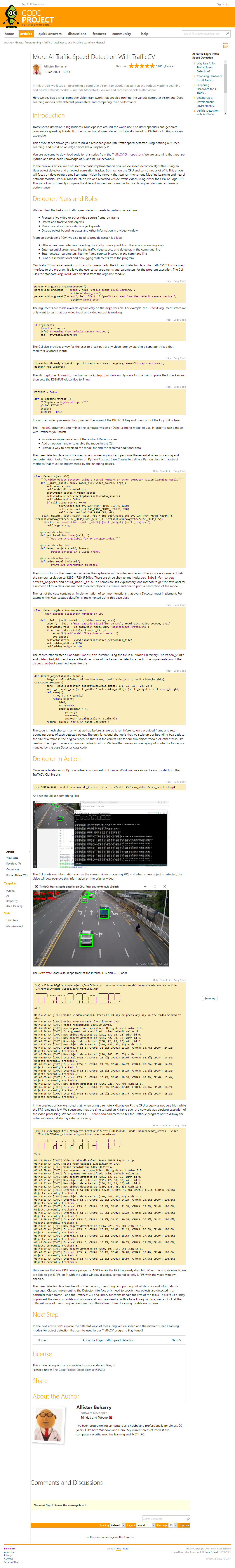 More Ai Traffic Speed Detection With Trafficcv Face Emotion Detection Softwareengel Notes